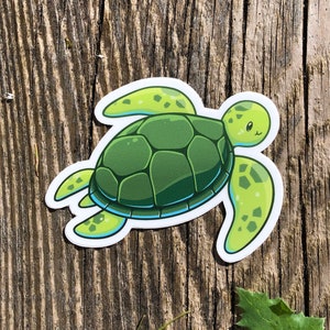 Sea Turtle Sticker | Sea Animal Stickers | Waterproof, Vinyl and ...