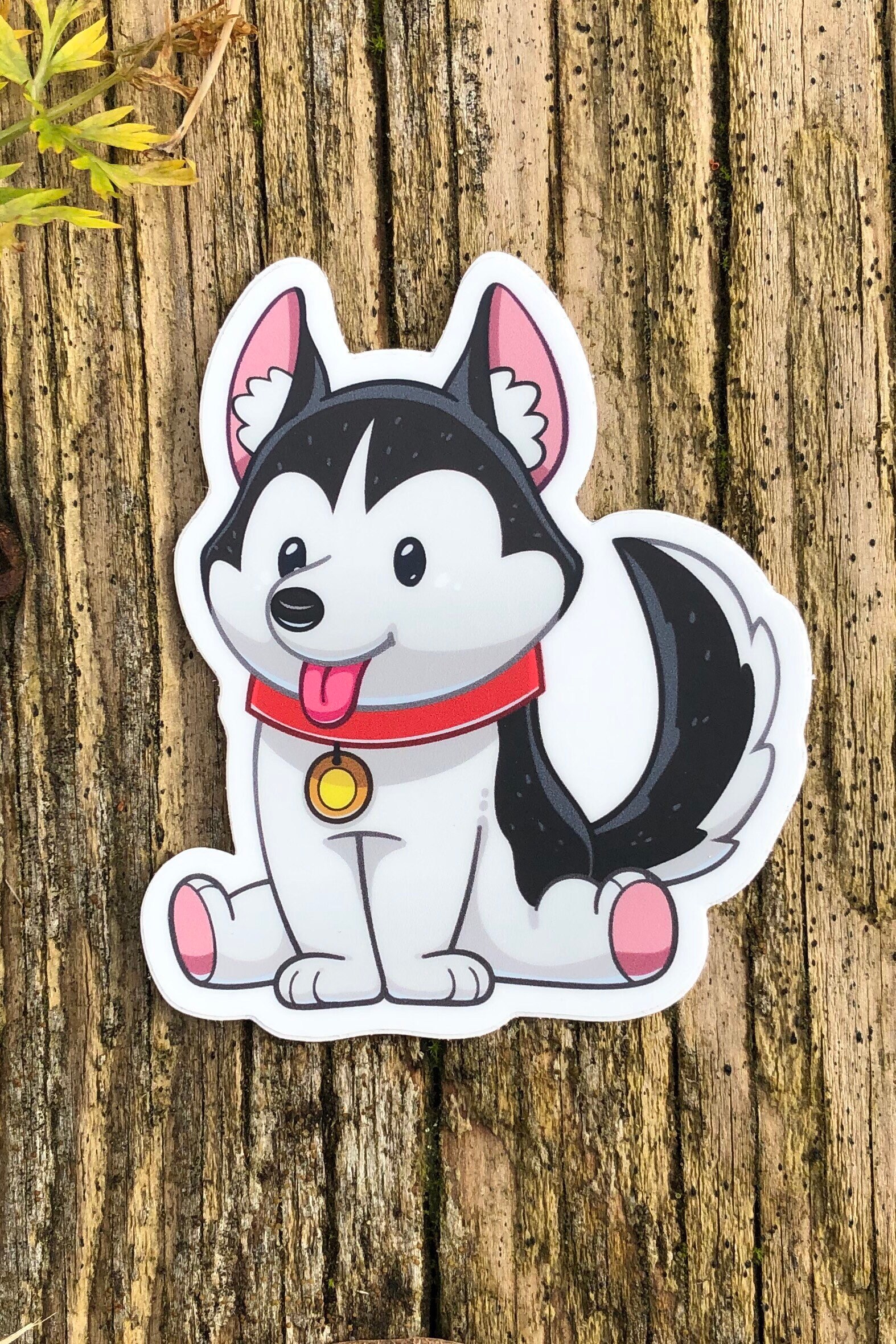 Husky Sticker, Cute Siberian Puppy Dog Decals, Waterproof Pet Stickers ...