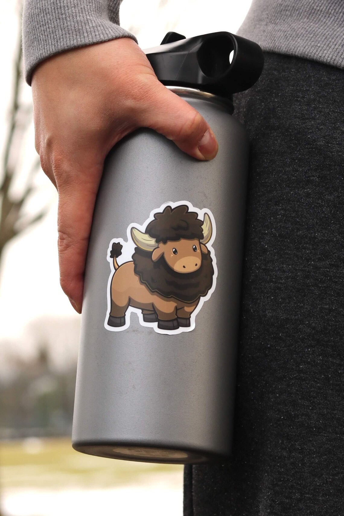 Buffalo Sticker, Cute Animal Bison Decal, Cute Gift Ideas for Teenage ...