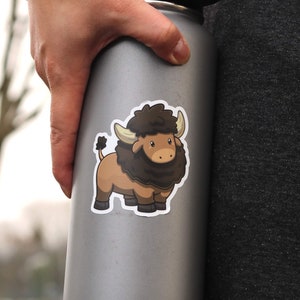 Buffalo Sticker, Cute Animal Bison Decal, Cute Gift Ideas for Teenage ...