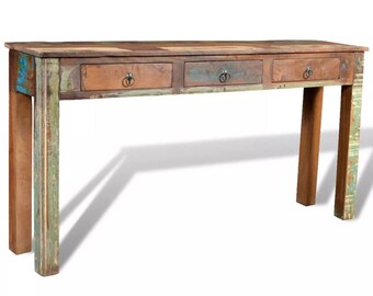 Reclaimed Wood Console Table | Etsy