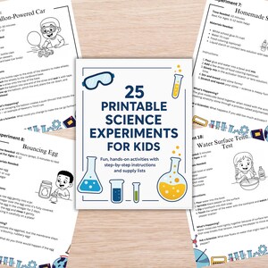 25 Printable Science Experiments for Kids | PDF Activity Sheets With ...