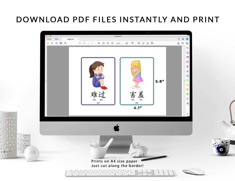 Chinese Feelings and Emotions Flashcards Simplified Mandarin Emotions ...