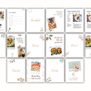 Editable Recipe Book Template | Canva Editable Recipe Template ...