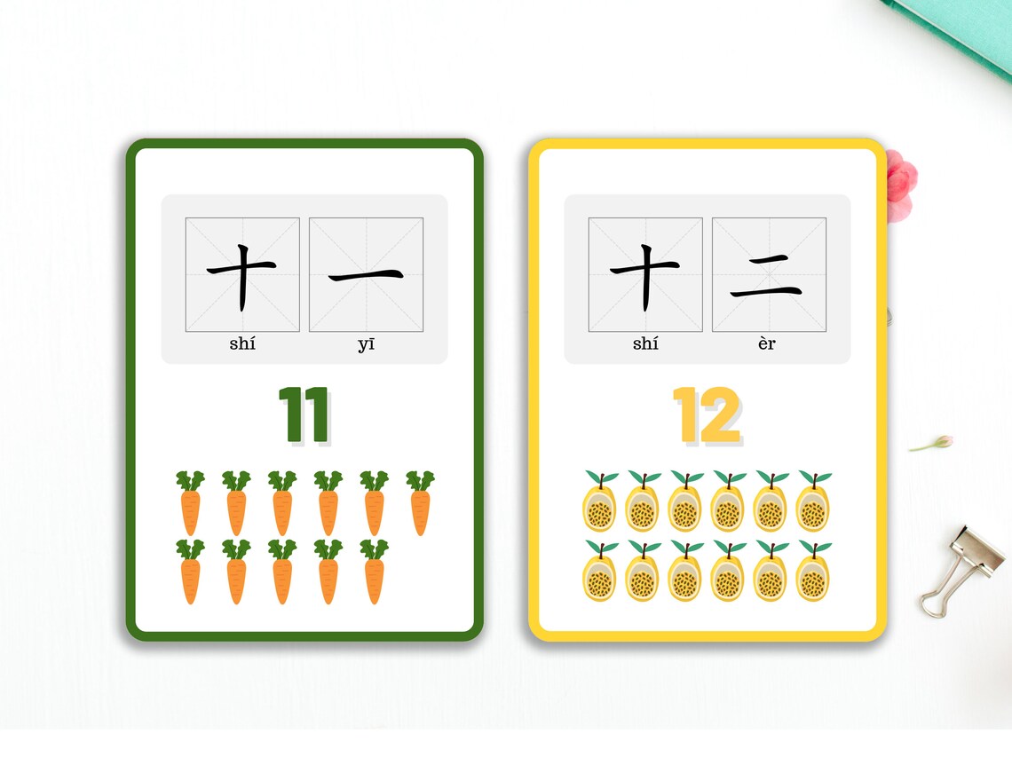 Chinese Numbers Flash Cards | Printable Mandarin Numbers Flash Cards ...