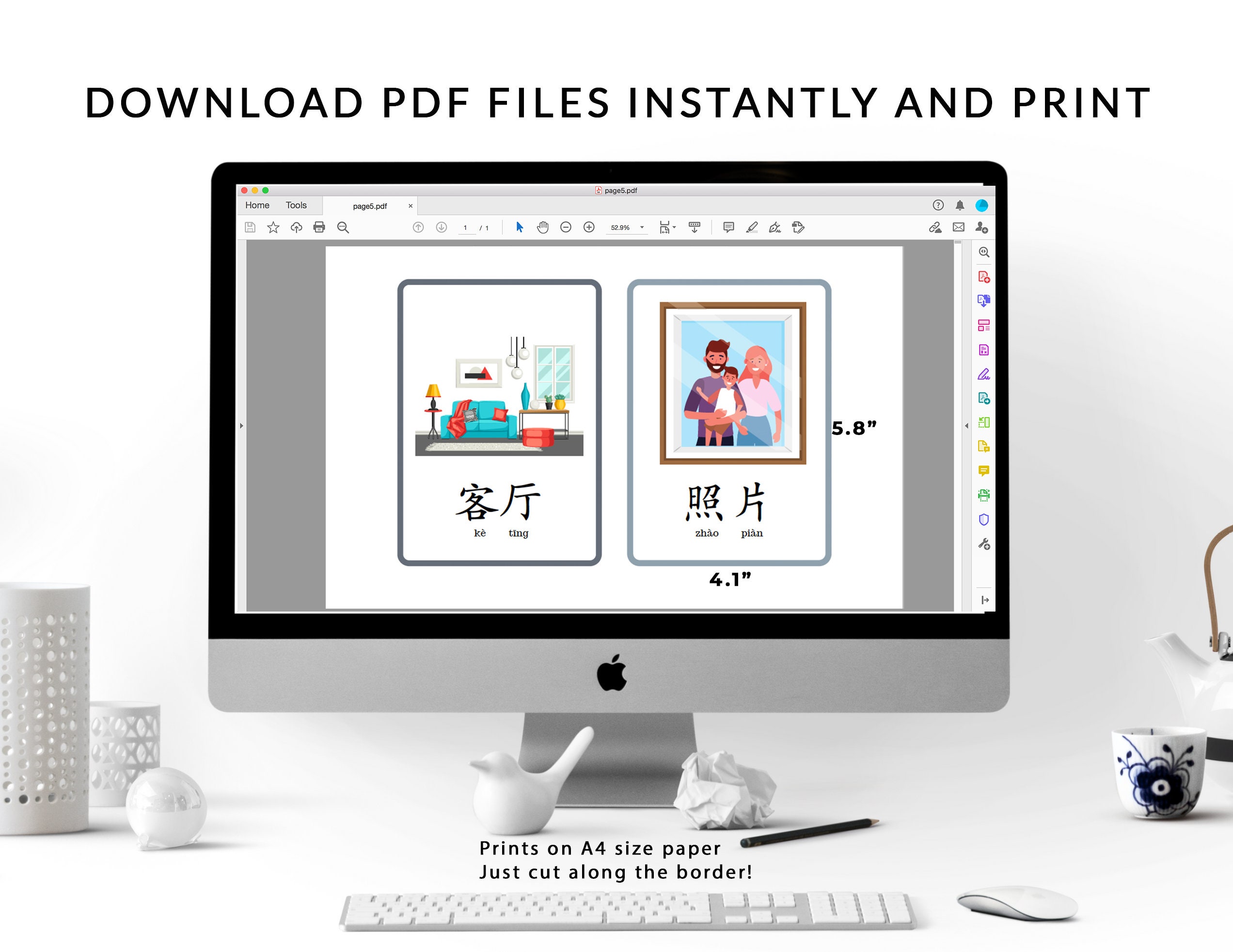 Chinese Living and Dining Room Flashcards Simplified Mandarin House ...