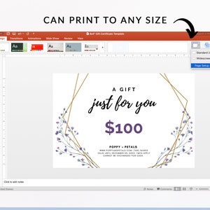 Printable Gift Certificate Template Editable Gift Certificate Gift ...