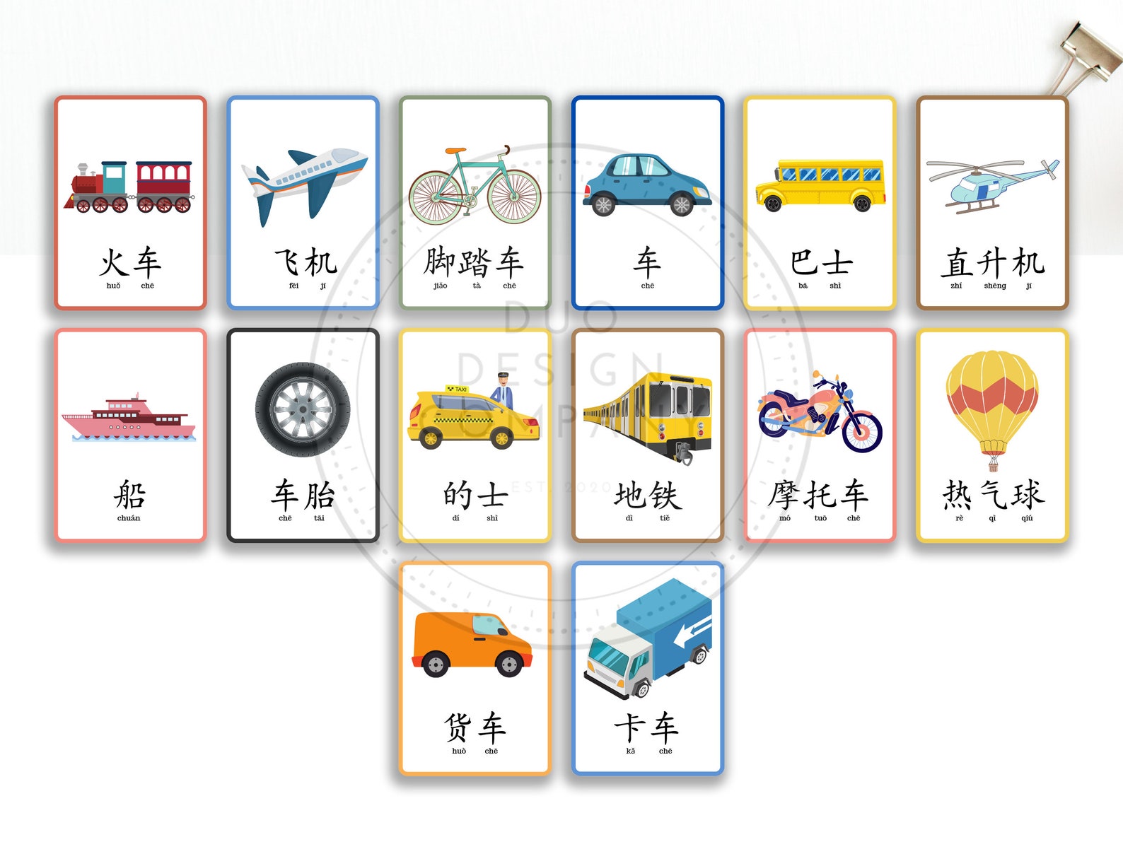 Chinese Transport Flashcards Simplified Mandarin Transport Flashcards ...