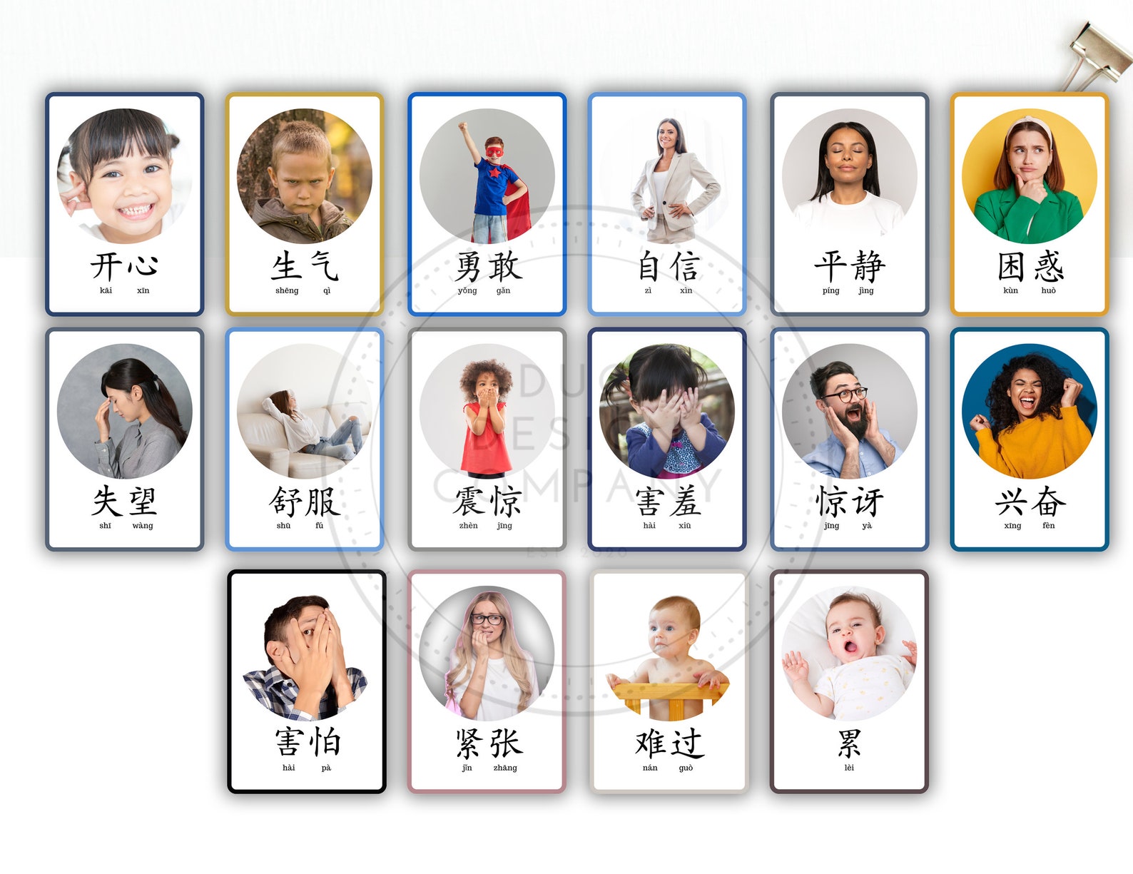 Chinese Emotions Flashcards | Emotions in Mandarin | Simplified ...