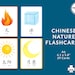 Nature Flashcards in Chinese Printable Nature Flashcards in Mandarin ...