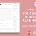 Youtube Video Planner | Youtube Video Checklist | Printable Vlog ...