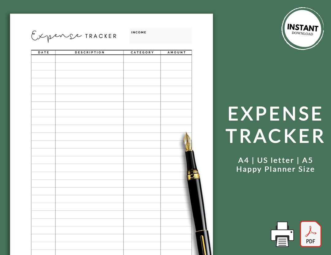 Expense Planner | Printable Expense Planner | Expense Tracker | Budget ...