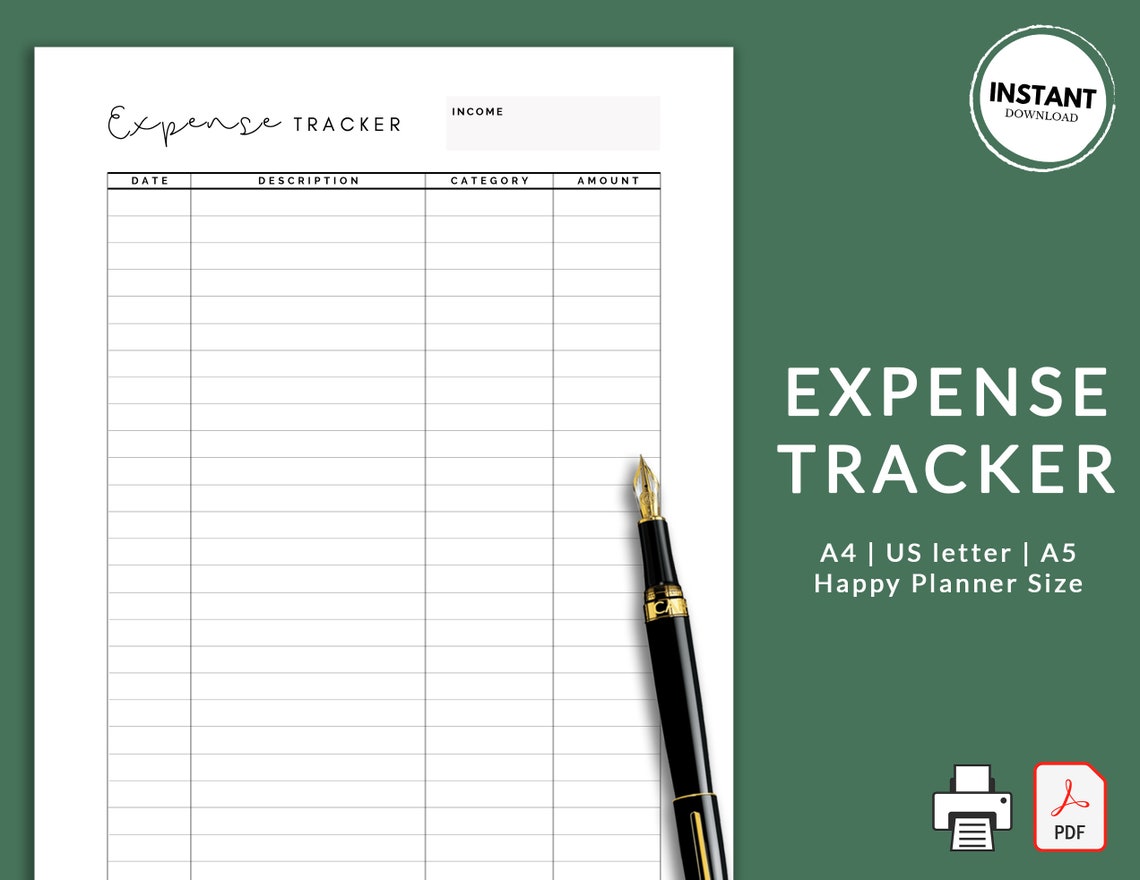 Expense Planner Printable Expense Planner Expense Tracker - Etsy