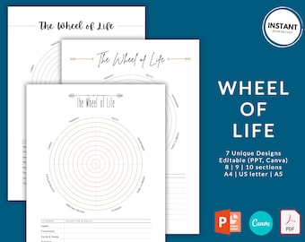 Wheel of Life Printable Template - Etsy