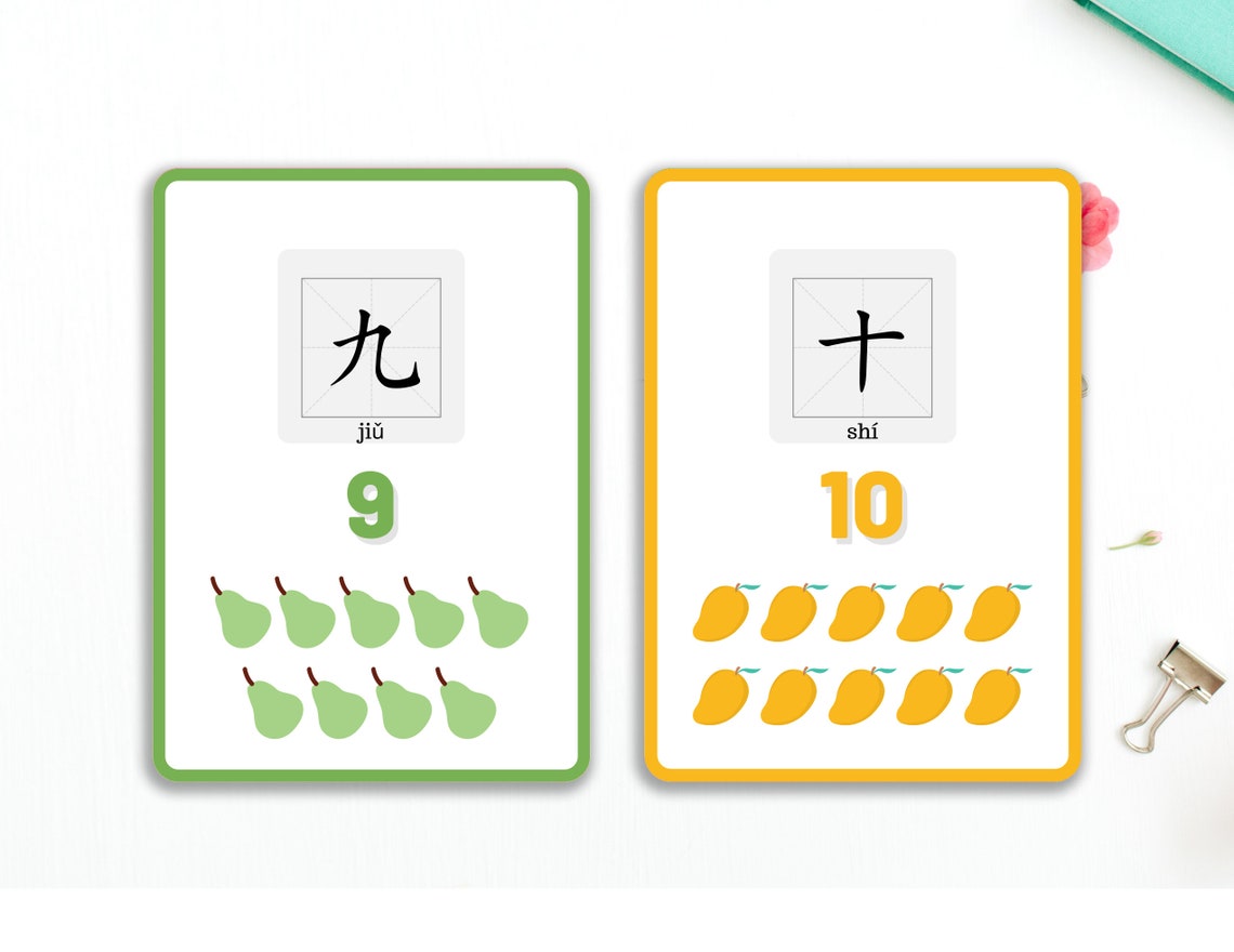 Chinese Numbers Flash Cards | Printable Mandarin Numbers Flash Cards ...