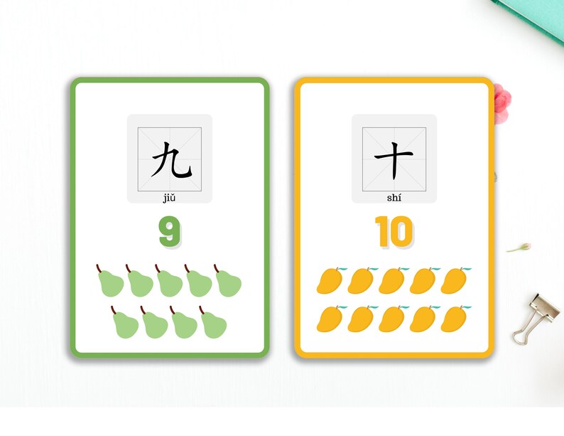 Chinese Numbers Flash Cards | Printable Mandarin Numbers Flash Cards ...