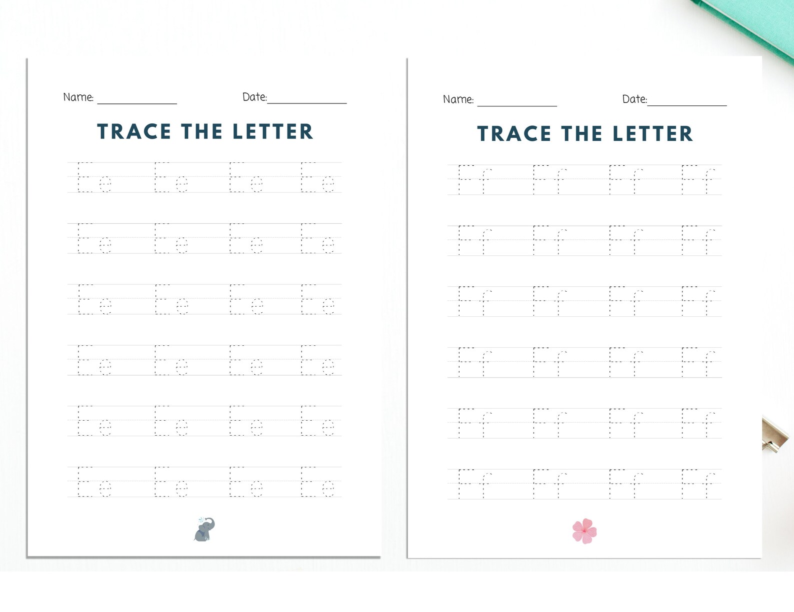 Printable 26 Page Alphabet Tracing Worksheet Letter Tracing - Etsy UK