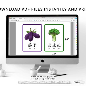 Chinese Vegetable Flashcards | Simplified Mandarin Vegetable Flashcards ...