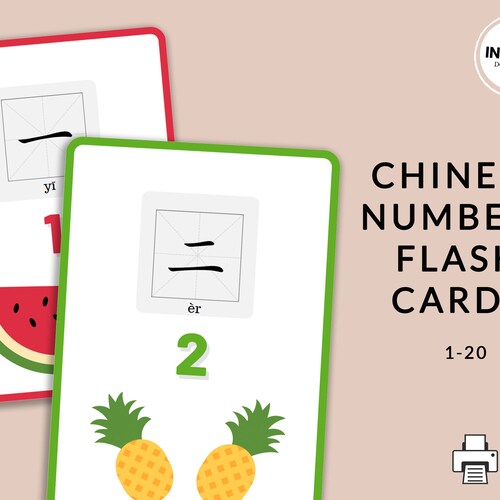 Chinese Numbers Flash Cards Printable Mandarin Numbers Flash - Etsy