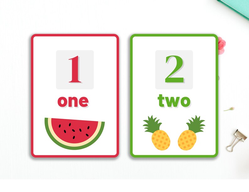 Numbers Flash Cards | Printable 1-20 Flash Card Set | Colourful Number ...