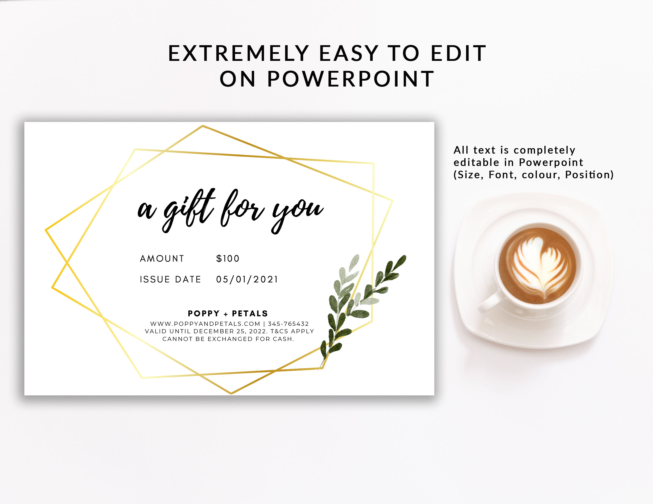 Printable Gift Voucher Template | Editable Gift Certificate Template ...