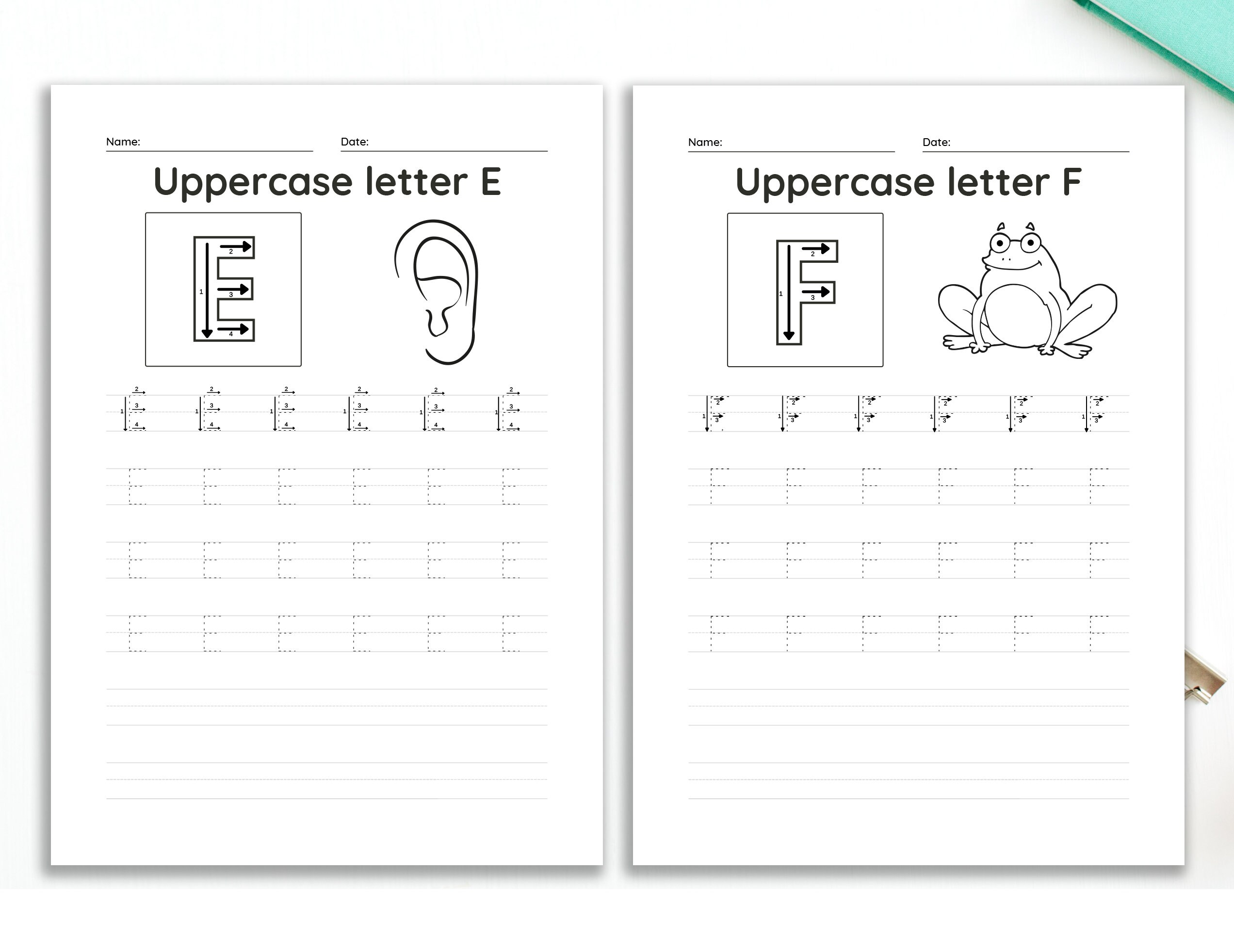 Uppercase Letter Tracing Worksheet | Uppercase Alphabet Tracing ...