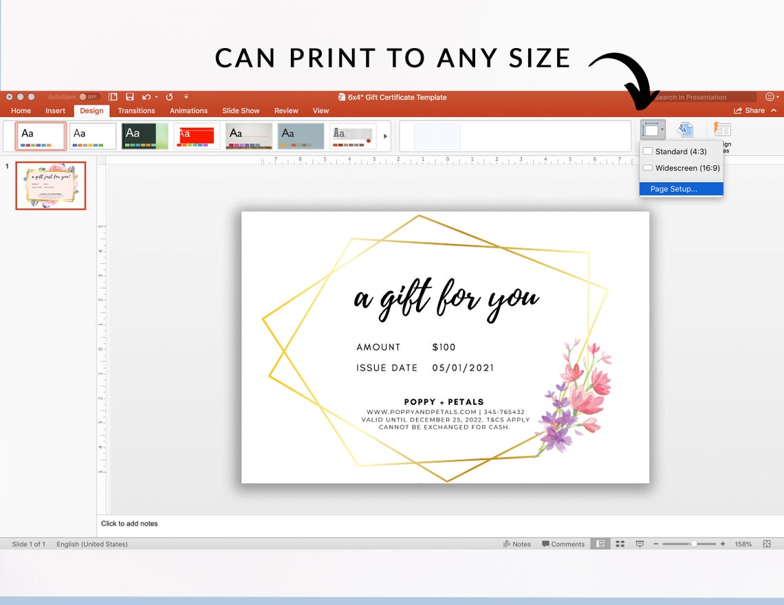 Editable Gift Certificate Template | Printable Gift Voucher Template ...