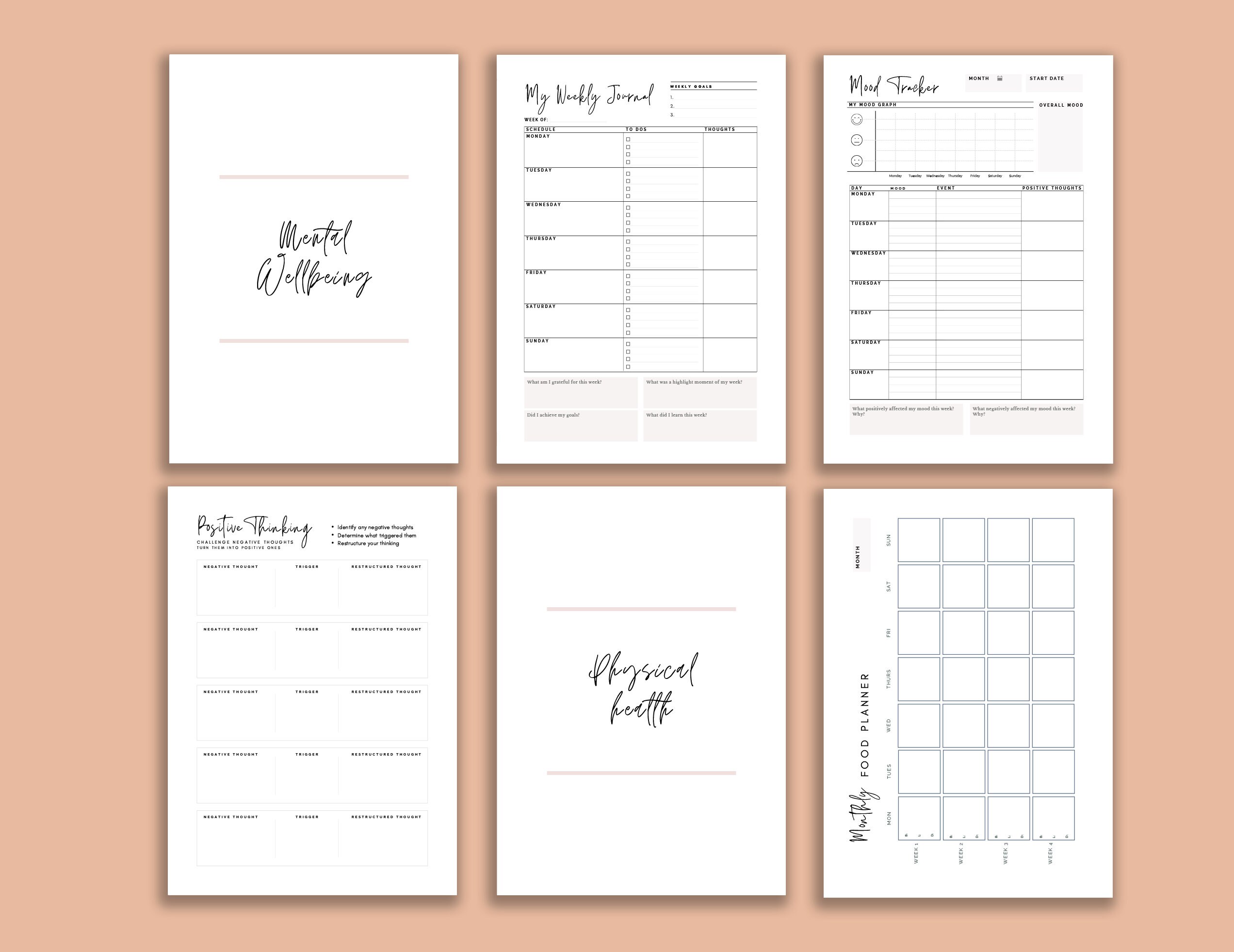 Self Care Planner Self Care Journal Self Care Tracker - Etsy