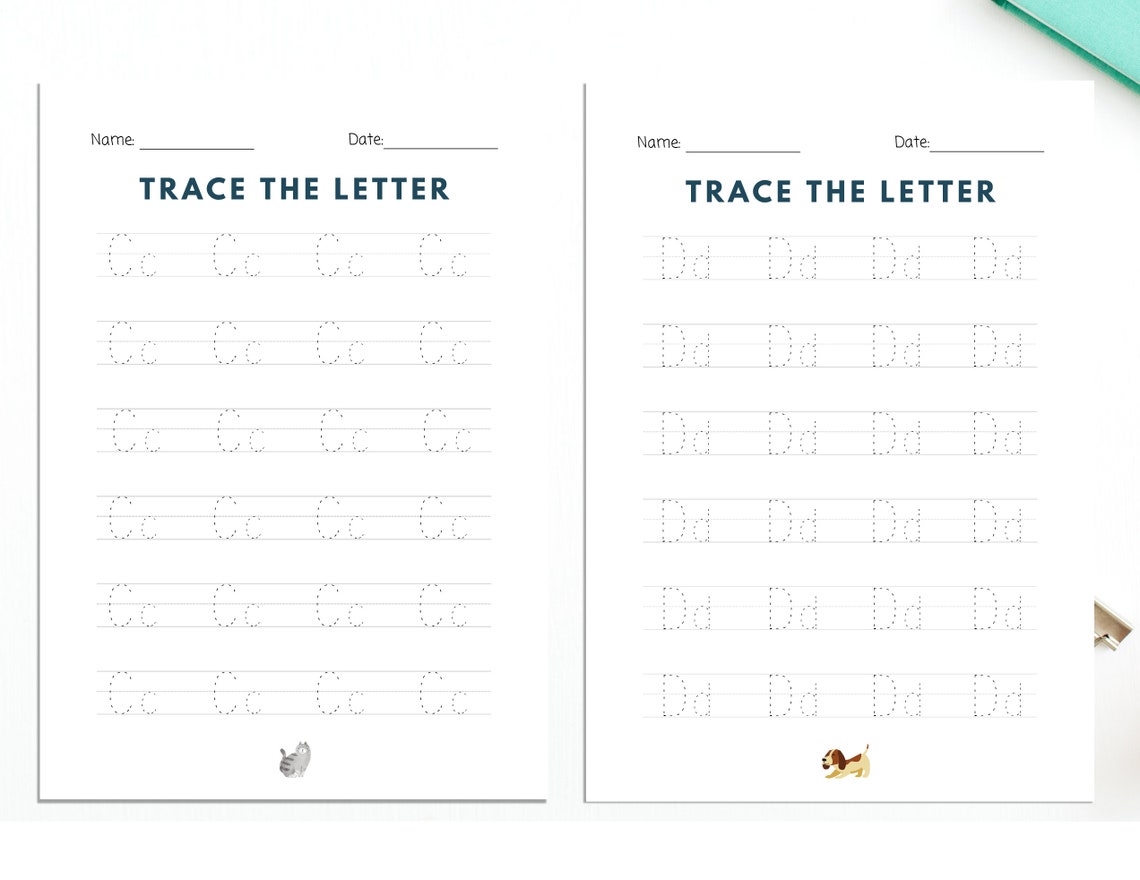 Printable 26 Page Alphabet Tracing Worksheet | Letter Tracing Worksheet ...