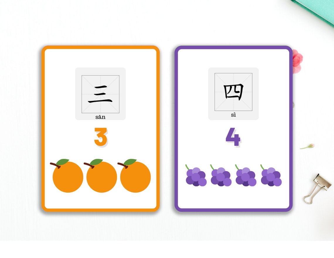 Chinese Numbers Flash Cards | Printable Mandarin Numbers Flash Cards ...