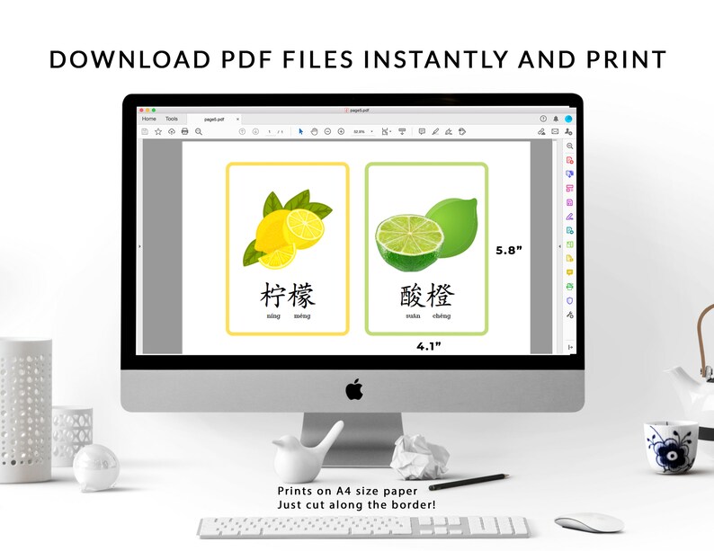 Chinese Fruits Flashcards | Printable Simplified Mandarin Fruit ...