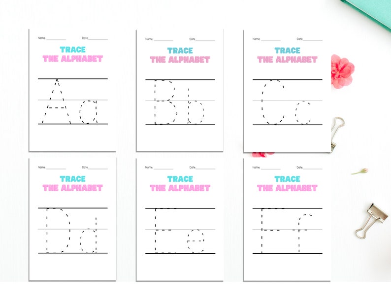 Printable Large Alphabet Tracing Learn the Alphabet Tracing - Etsy