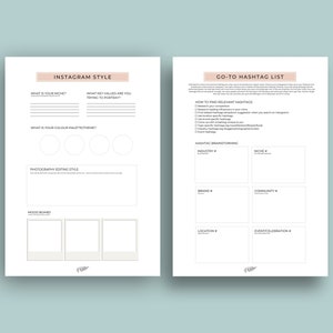 Instagram Post Planner Template | Instagram Style & Post Ideas | Social ...