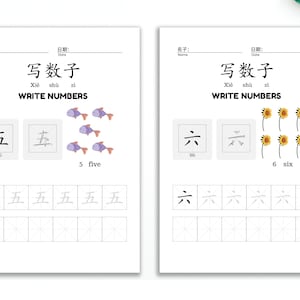 Chinese Numbers Worksheet | Printable 1-20 Numbers Worksheet in ...