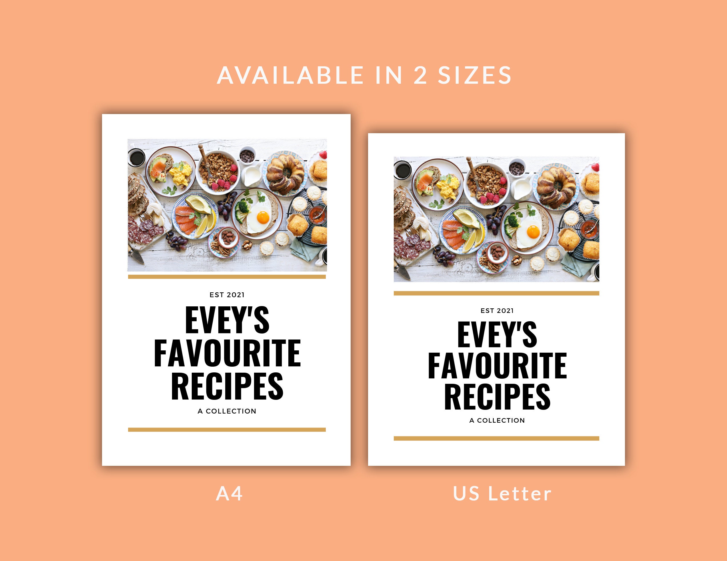 Editable Recipe Book Template Canva Editable Recipe Template Powerpoint ...