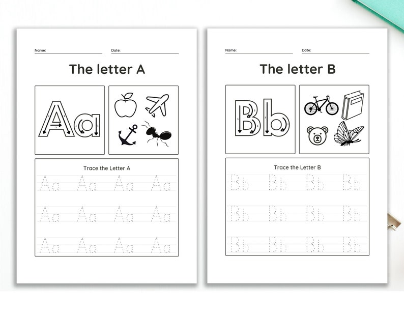 Printable Learn the Alphabet Worksheet How to Write Letters Learn to ...