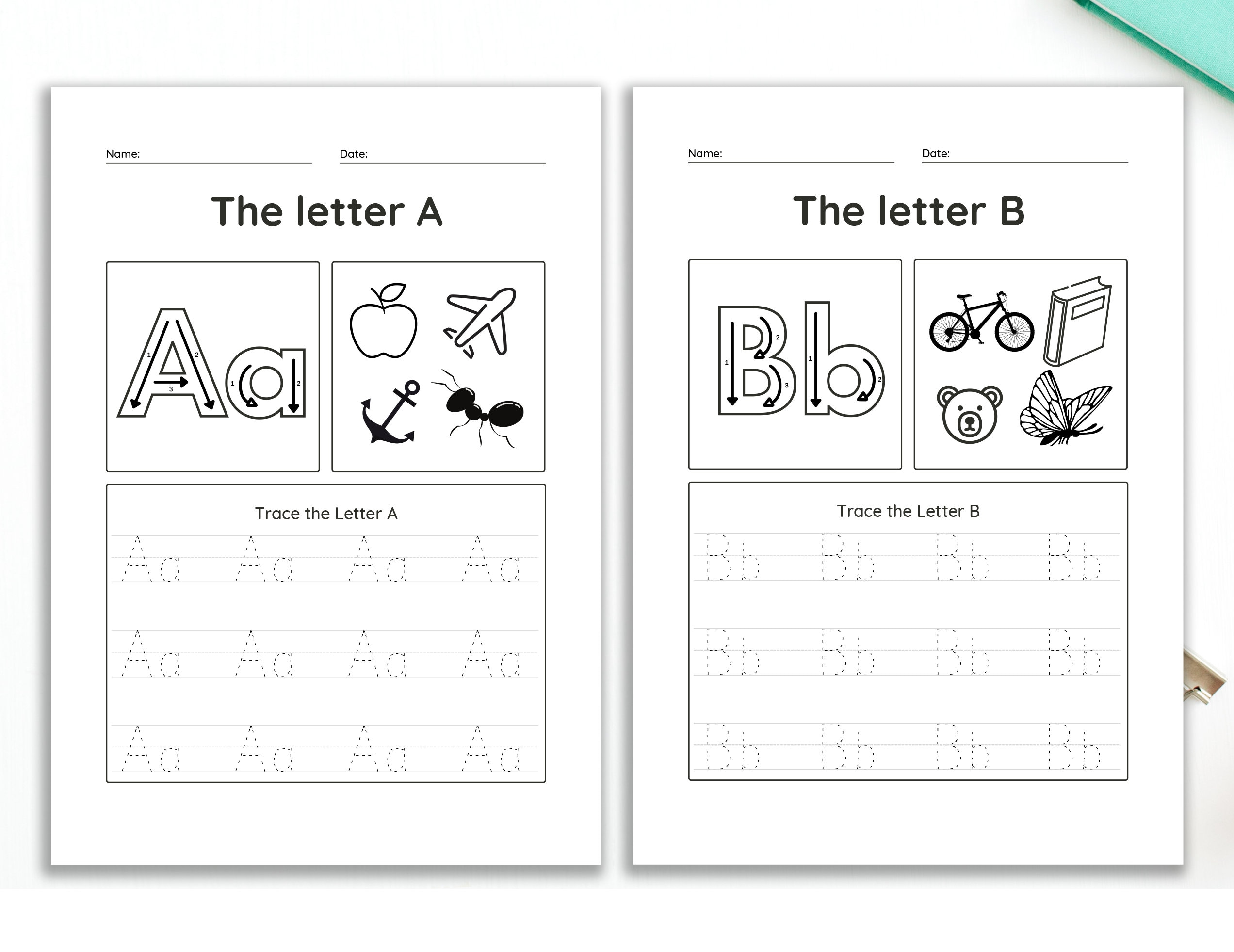 Printable Learn the Alphabet Worksheet How to Write Letters Learn to ...