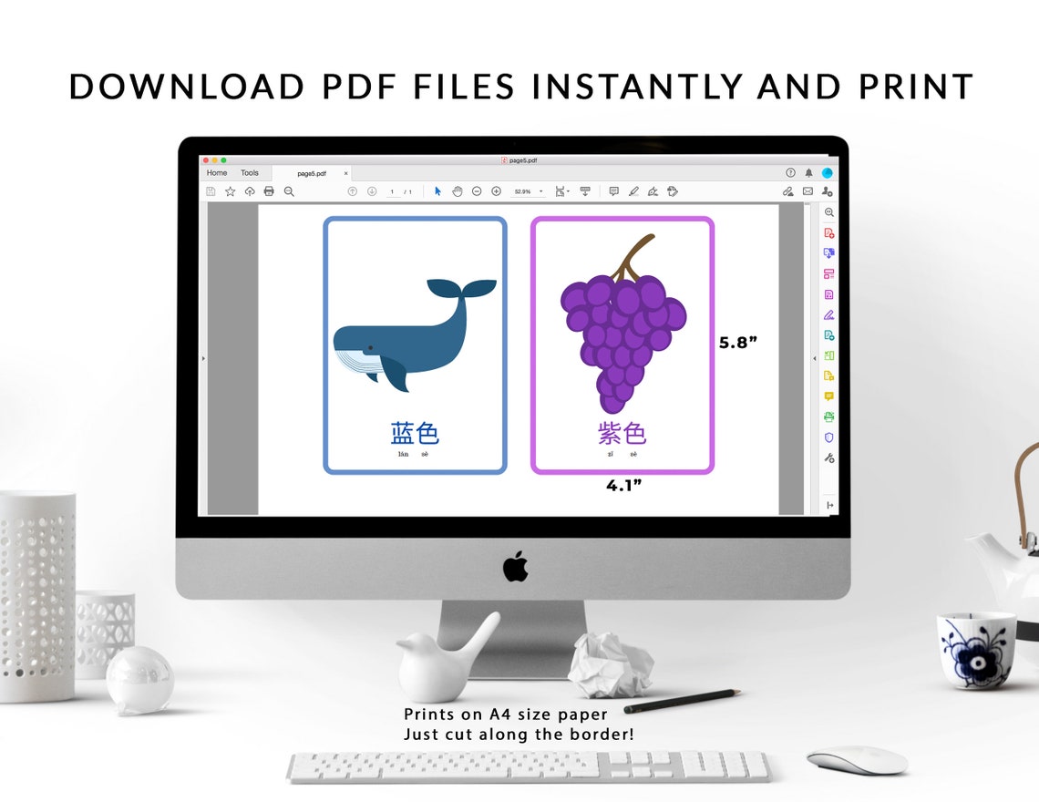 Printable Chinese Colour Flash Cards Colour Flash Cards in Mandarin ...
