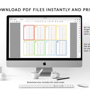 Multiplication Table Cards | Skip Counting Cards | Learn the Times ...