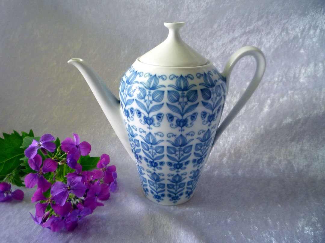 Small Coffee Pot real Cobalt With Lid, Mocha Pot, Coffee Pot, Teapot ...