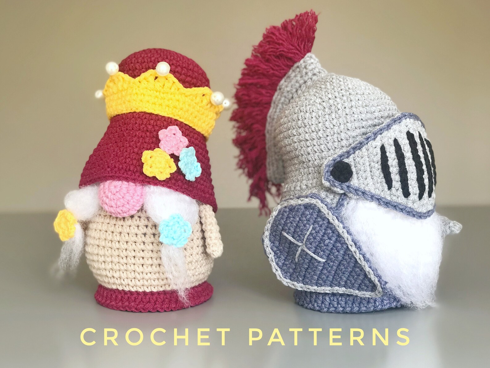 Crochet Monarchy Gnomes Patterns PDF Crochet Knight Pattern | Etsy