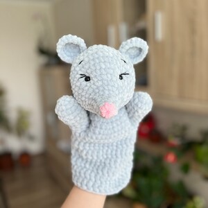 Crochet Mouse Hand Puppet Pattern PDF | Amigurumis Mouse | Easy Crochet ...