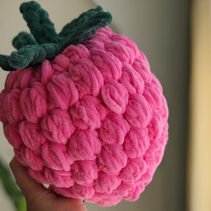 Giant Raspberry Crochet Pattern PDF Crochet Berry Pattern Raspberry Plush Pillow Pattern Crochet ...
