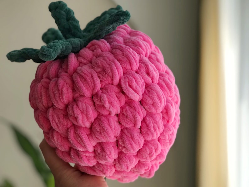 Giant Raspberry Crochet Pattern PDF Crochet Berry Pattern - Etsy