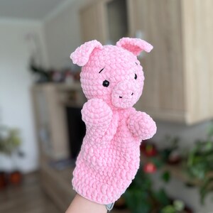 Crochet Pig Hand Puppet Pattern PDF | Crocheted Farm Toys | Amigurumi ...