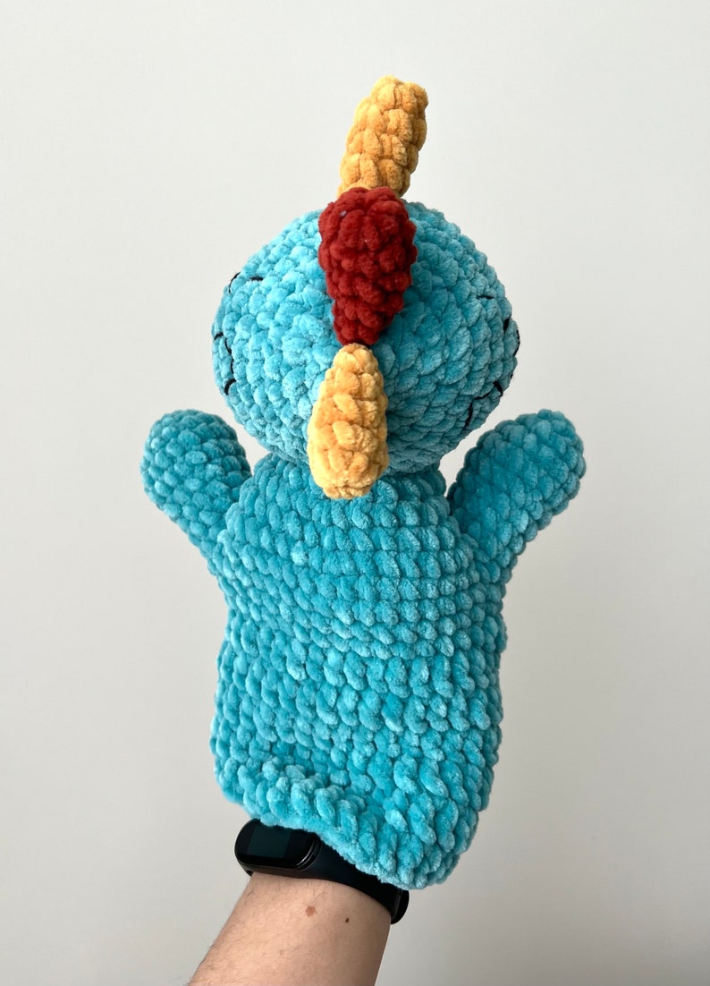 Crochet Dinosaur Hand Puppet Pattern PDF | Crochet Dino Pattern ...