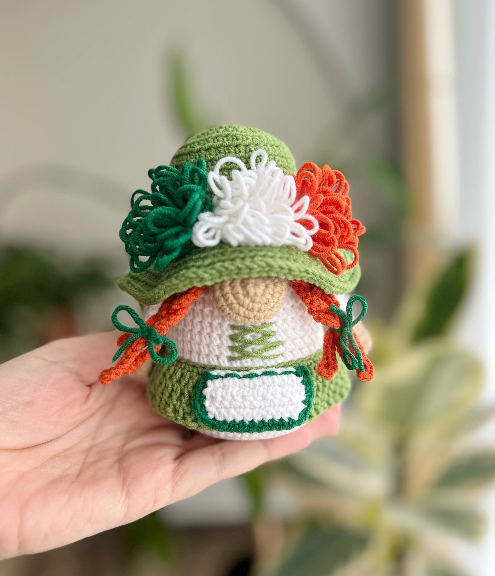 Irish Doll Gnome Pattern PDF St. Patrick Day Gonk Patterns Gnome Girl ...