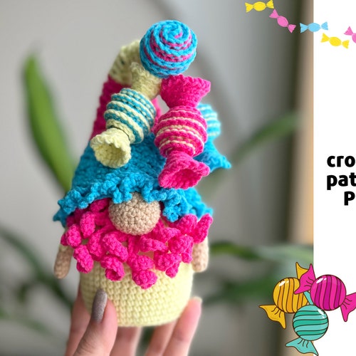 Crochet Candy Gnome Pattern PDF Amigurumi Sweets Pattern - Etsy