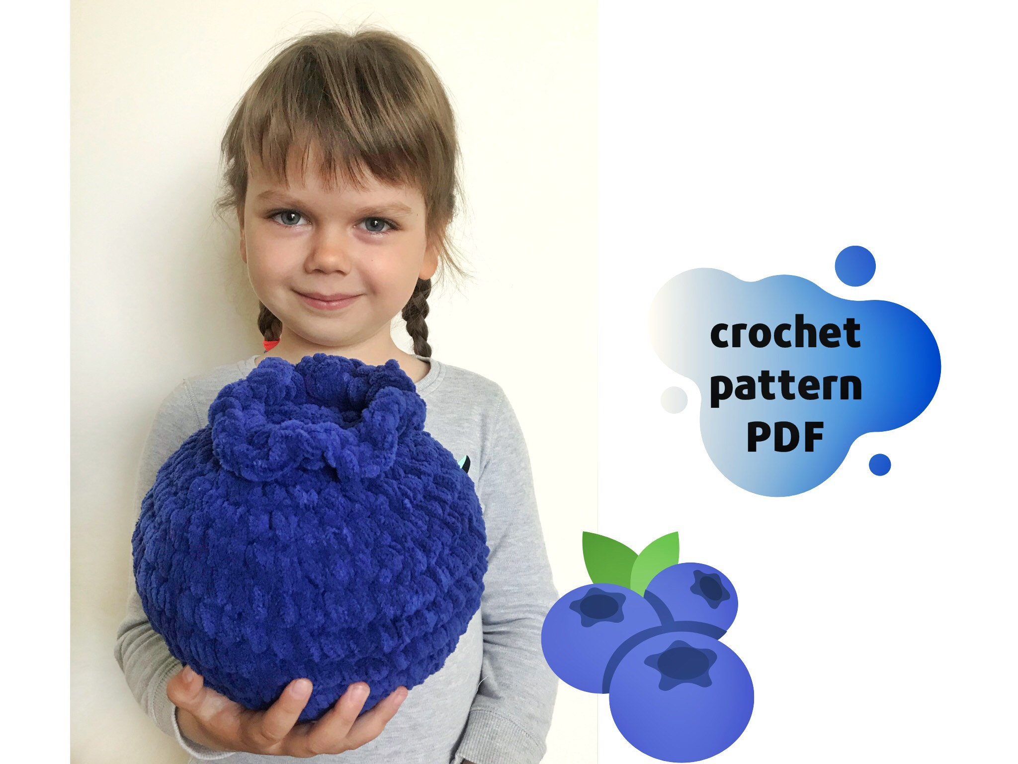 Giant Blueberry Crochet Pattern PDF Crochet Berry Pattern Easy - Etsy ...
