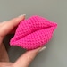 Crochet Lips Pattern PDF Crochet Kiss Valentine's Day Gift Amigurumi ...